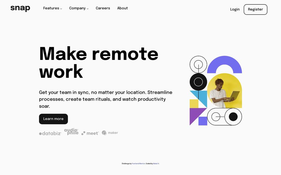 Frontend Mentor | Frontend Mentor | Intro section with dropdown navigation coding challenge solution