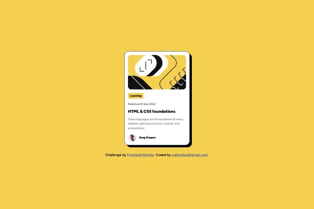 Frontend Mentor Simple Css Grid Layout Coding Challenge Solution