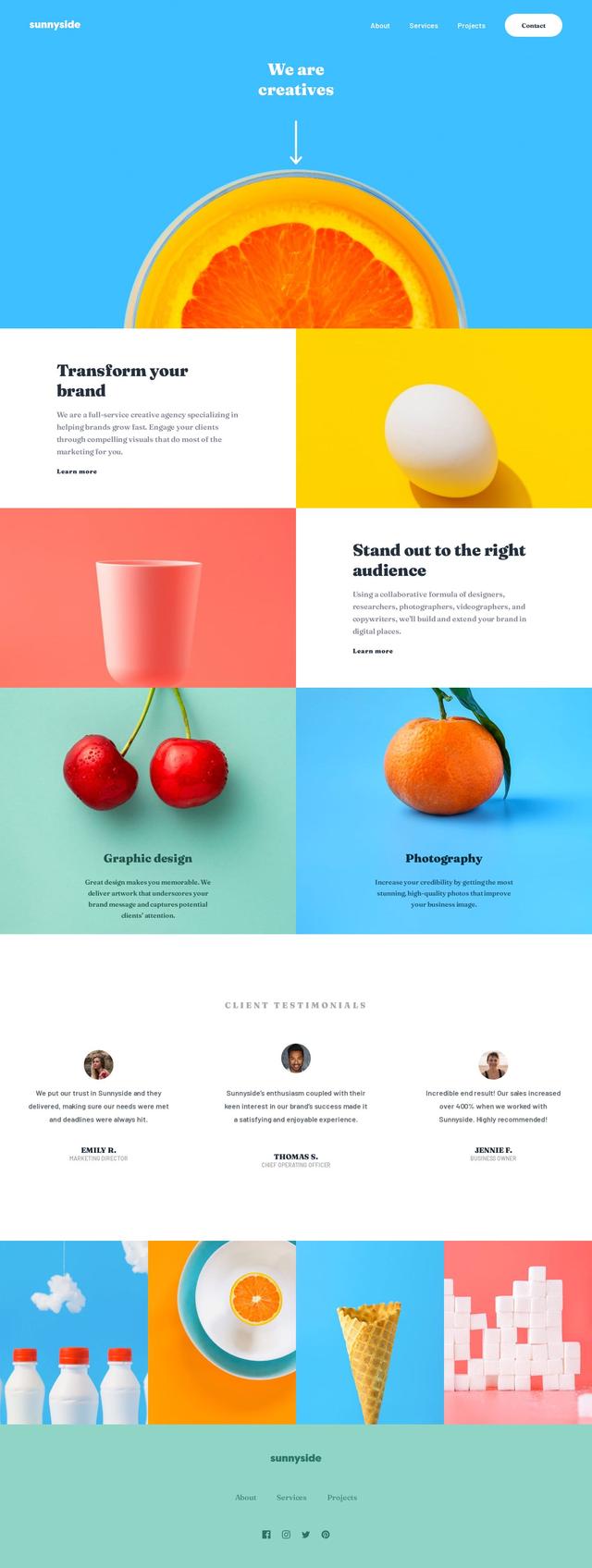 Frontend Mentor | Sunny Side Agency Landing Page Responsive coding challenge solution