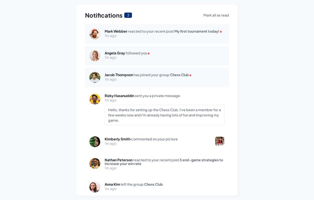 Frontend Mentor | Notifications page | HTML | CSS | vanilla JS coding challenge solution