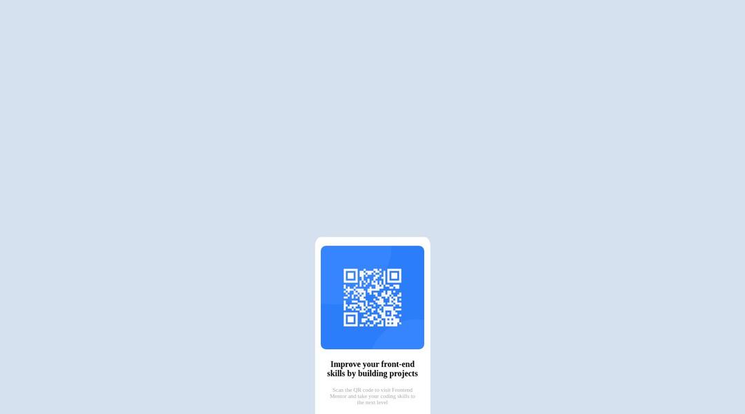 Frontend Mentor | QR code component challenge using Flexbox (Desktop Design) coding challenge ...