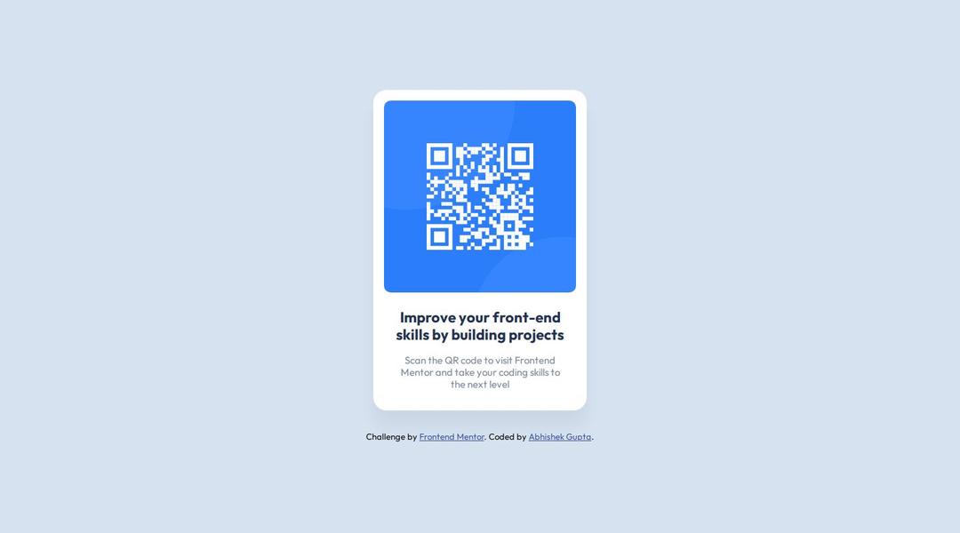 Frontend Mentor | Responsive QR components using HTML, CSS coding challenge solution