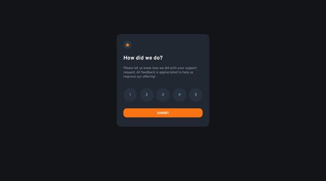 Frontend Mentor | Responsive interactive rating component using HTML, CSS coding challenge solution
