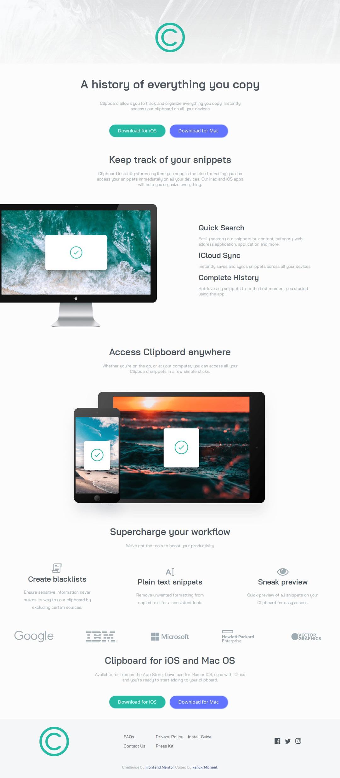 Frontend Mentor | Responsive Landing Page Design using CSS Grid & CSS Flex coding challenge solution