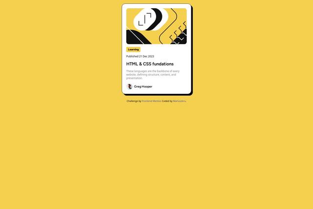 Frontend Mentor | FM_blog_preview_card coding challenge solution