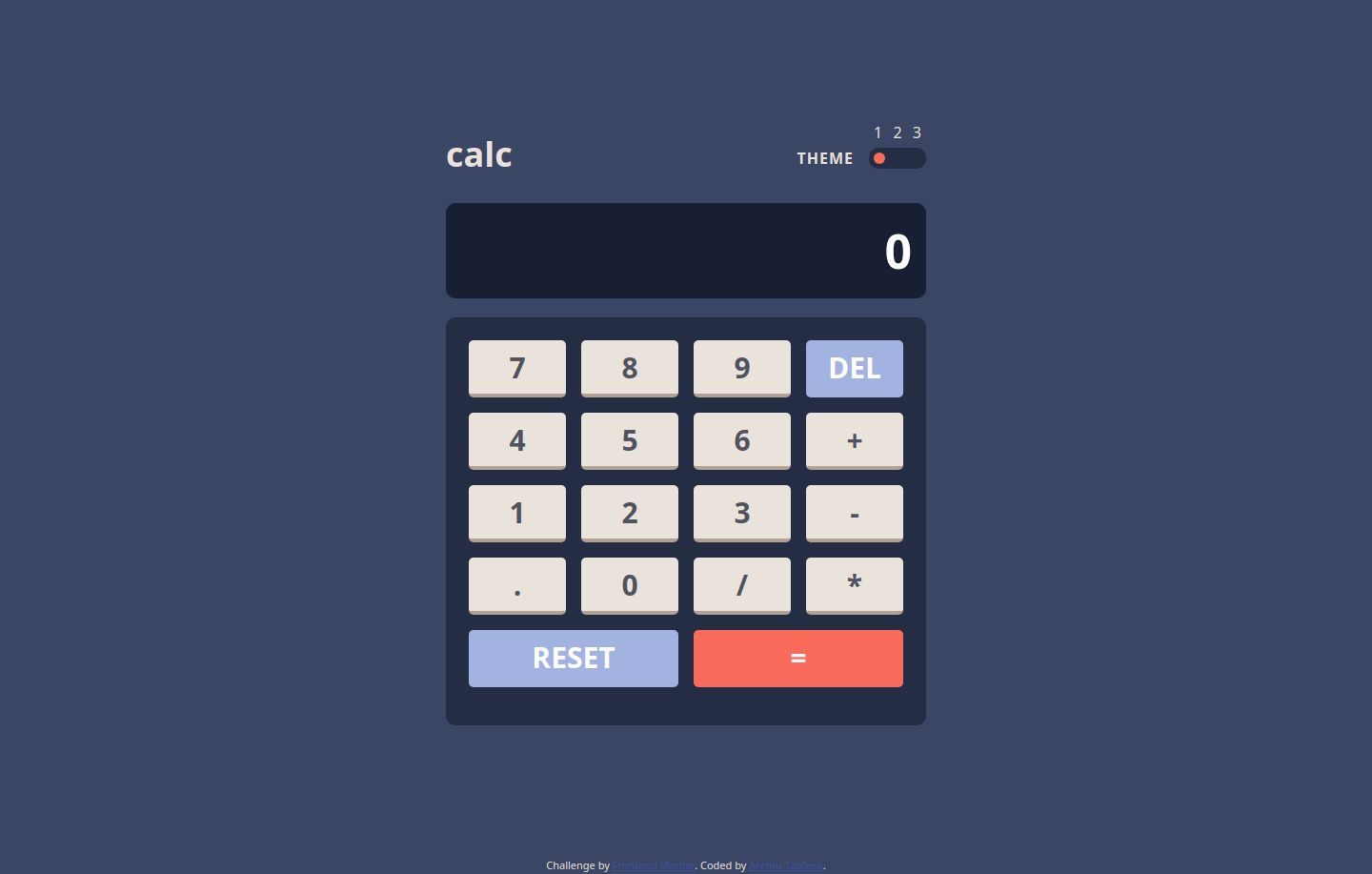 Frontend Mentor | A responsive calculator app using HTML, CSS ...