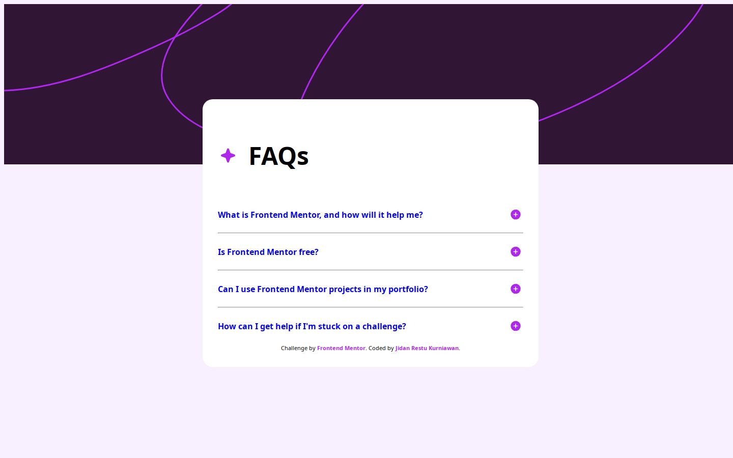 Frontend Mentor | FAQ Accordion with HTML, CSS and Javascript coding ...