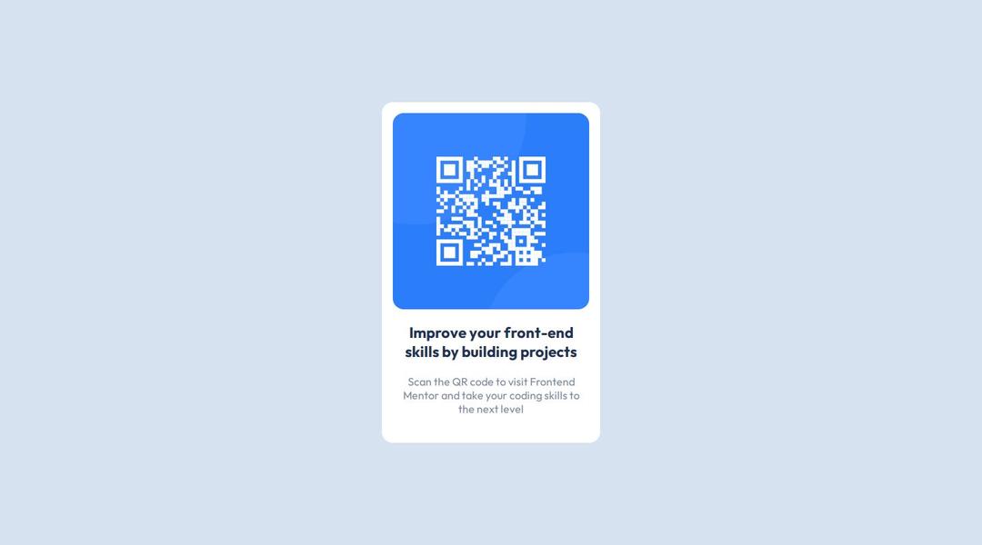 Frontend Mentor | QR code component solution using CSS Flexbox coding challenge solution