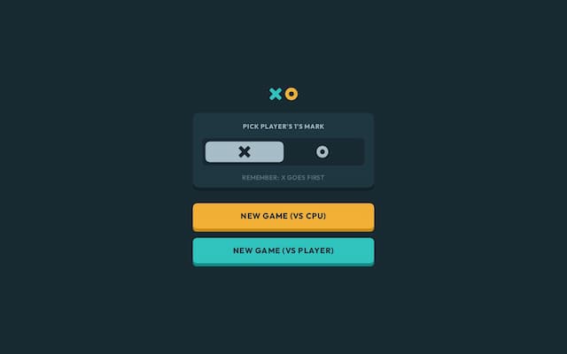 Frontend Mentor | Tic tac toe game with React and Styled components coding challenge solution