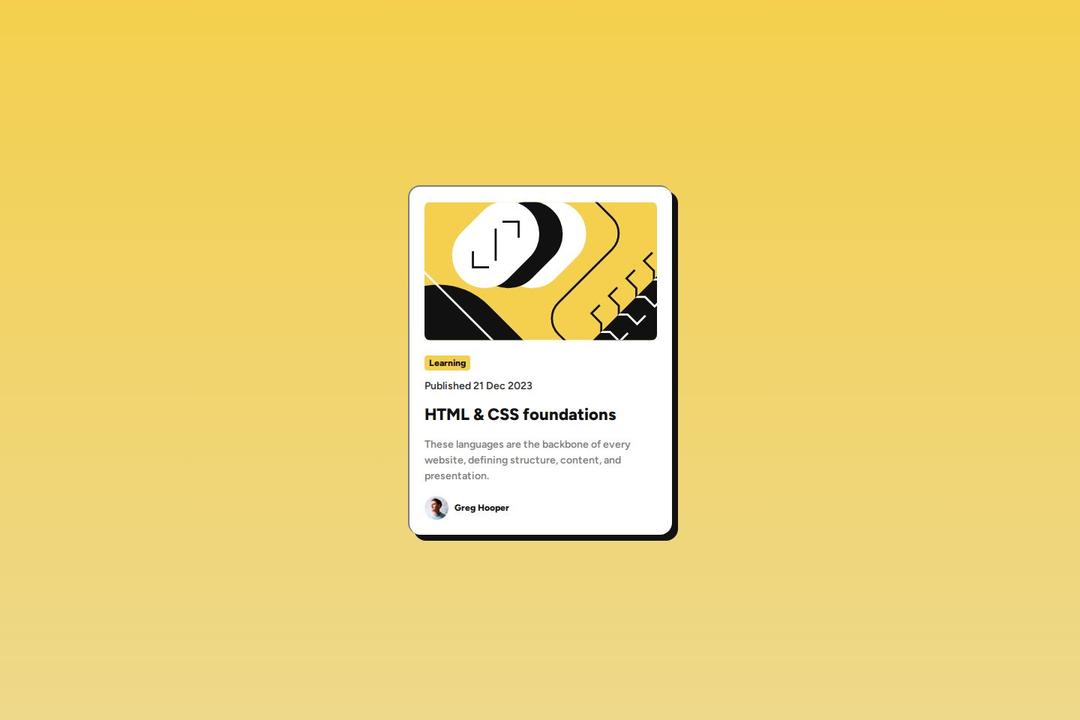 Frontend Mentor | Blog preview card solution with CSS Flexbox and custom properties coding ...