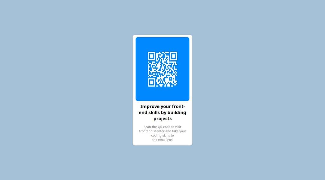 Frontend Mentor | QR code card using CSS Flex box coding challenge solution