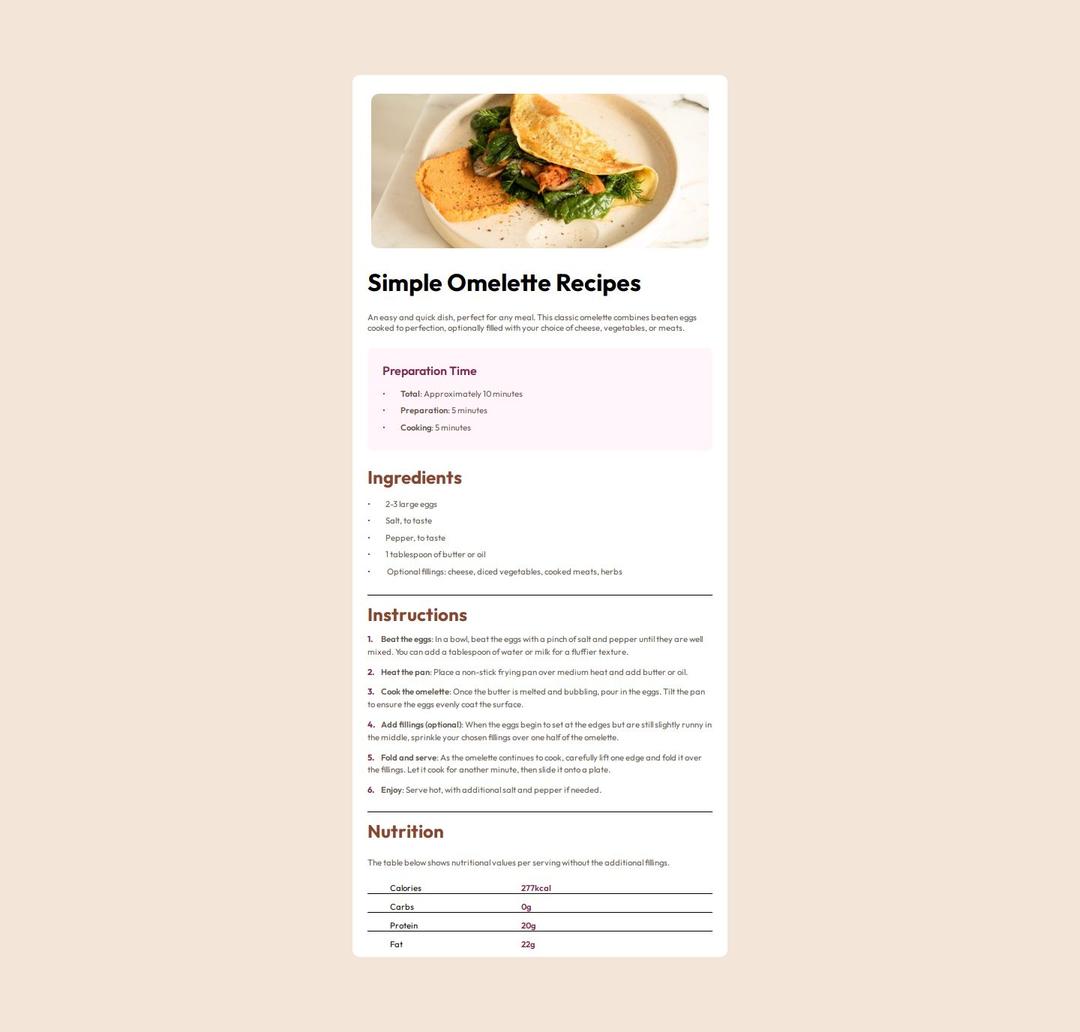 Frontend Mentor | Recipe Page using HTML & CSS coding challenge solution
