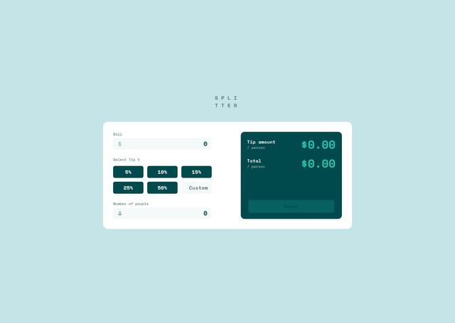 Frontend Mentor Responsive Tip Calculator Nextjs Tailwind Typescript Coding Challenge
