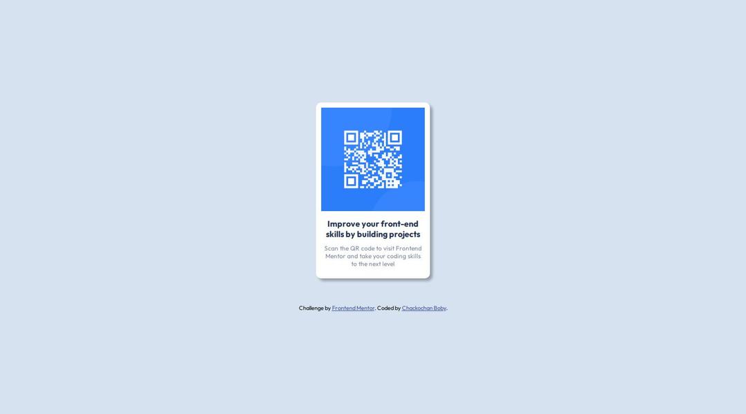 Frontend Mentor | QR code component Solution using html and css coding challenge solution