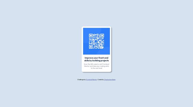 Frontend Mentor | QR code component Solution using html and css coding challenge solution