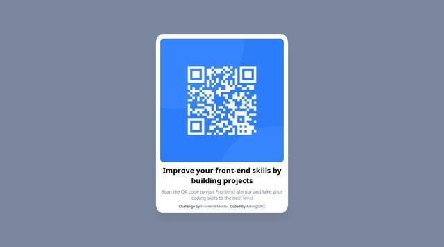 Frontend Mentor | QR code component using HTML and CSS coding challenge solution