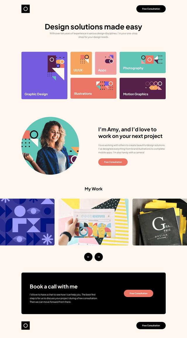 Frontend Mentor Single Page Design Portfolio Coding Challenge Solution