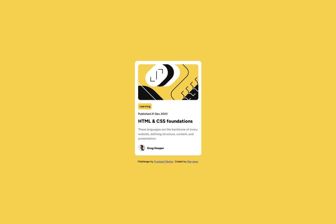 Frontend Mentor | Blog preview card using flexbox coding challenge solution