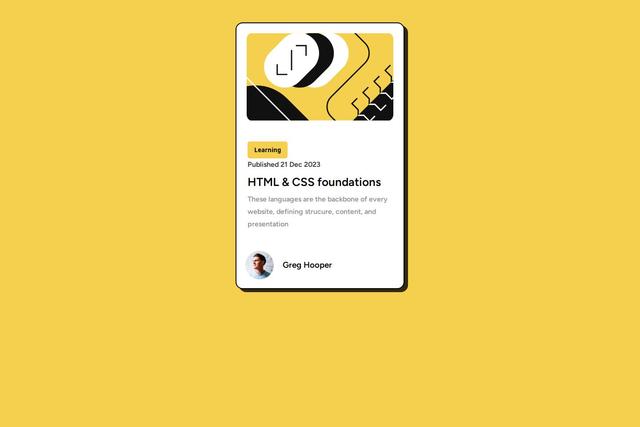 Frontend Mentor | blog-preview-card using css flexbox coding challenge solution