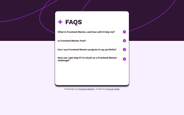 Frontend Mentor | FAQ-accordion using HTML,CSS AND JS coding challenge solution