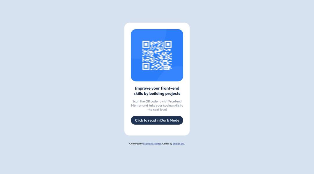 Frontend Mentor | QR code component coding challenge solution