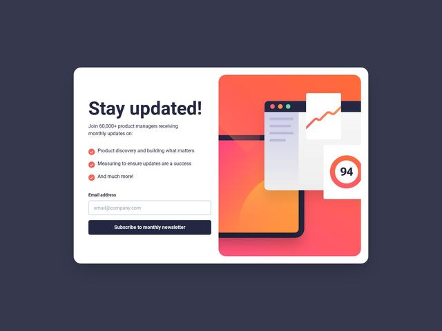 Frontend Mentor | Newsletter using React and TailwindCSS coding challenge solution