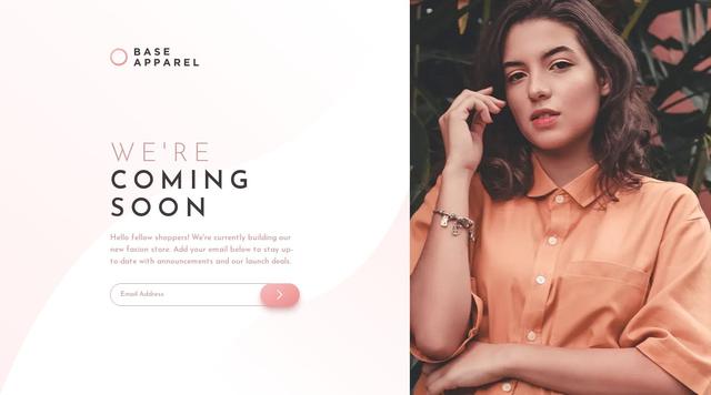 Frontend Mentor | Base Apparel Coming Soon Page using Next.js and Tailwind coding challenge solution