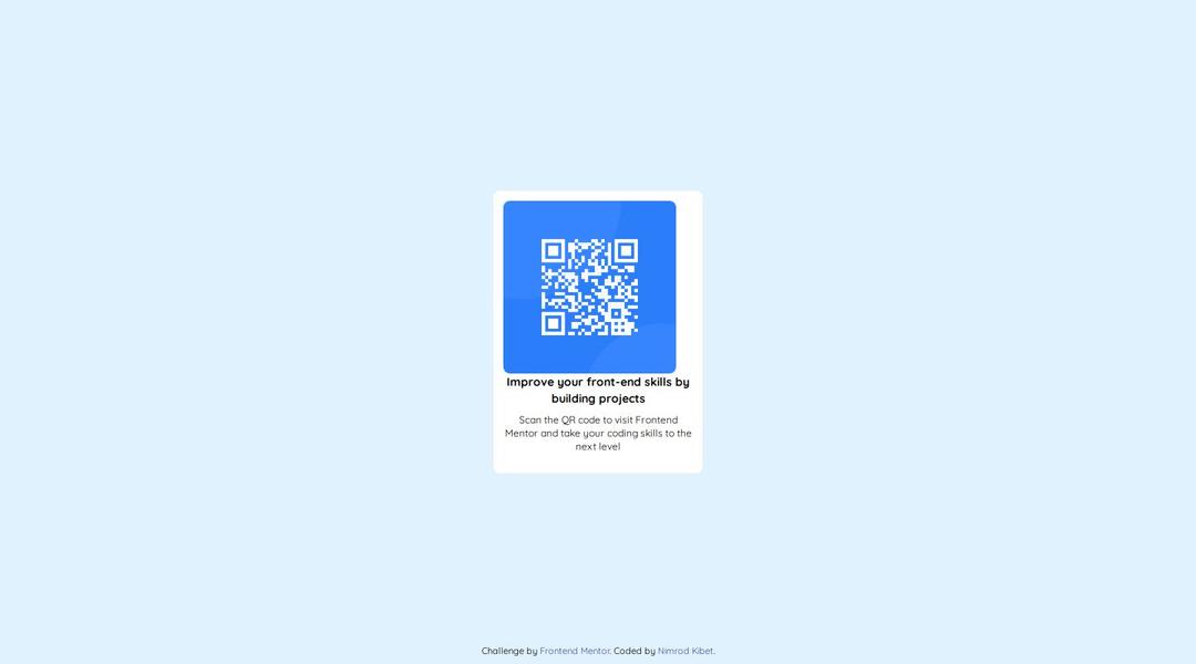Frontend Mentor | QR code component challenge using HTML & CSS (Tailwind) coding challenge solution