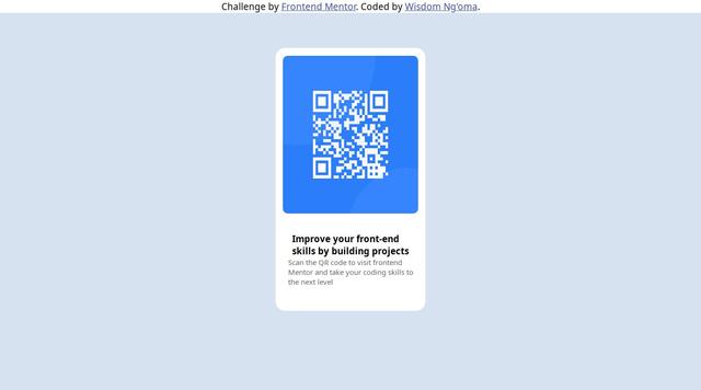Frontend Mentor | QR CODE PROJECT coding challenge solution