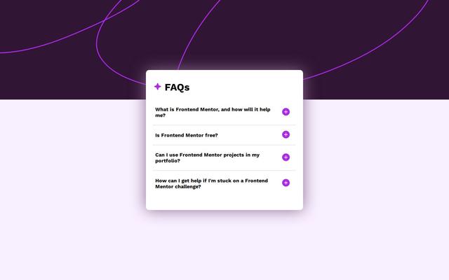 Frontend Mentor | FAQ Accordion using vanilla JS coding challenge solution