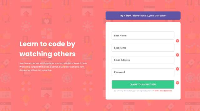 Frontend Mentor | Intro component with sign up form coding challenge solution