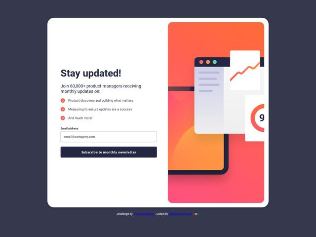 Frontend Mentor Newsletter Sign Up Form Using Html Css Sass And Js