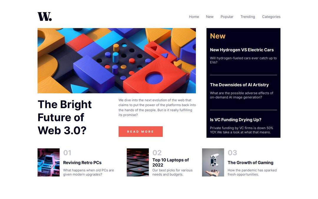 Frontend Mentor | News homepage using Html Css coding challenge solution