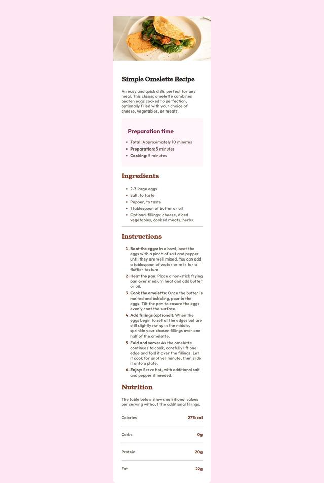 Frontend Mentor | Built Recipe Homepage Using HTML & CSS coding challenge solution