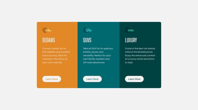 Frontend Mentor | 3 Column Preview Card Component using HTML and CSS only coding challenge solution