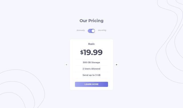 Frontend Mentor | Pricing-Component [Shadcn-ui - Carousel - Next.js - Tailwind CSS ] coding ...