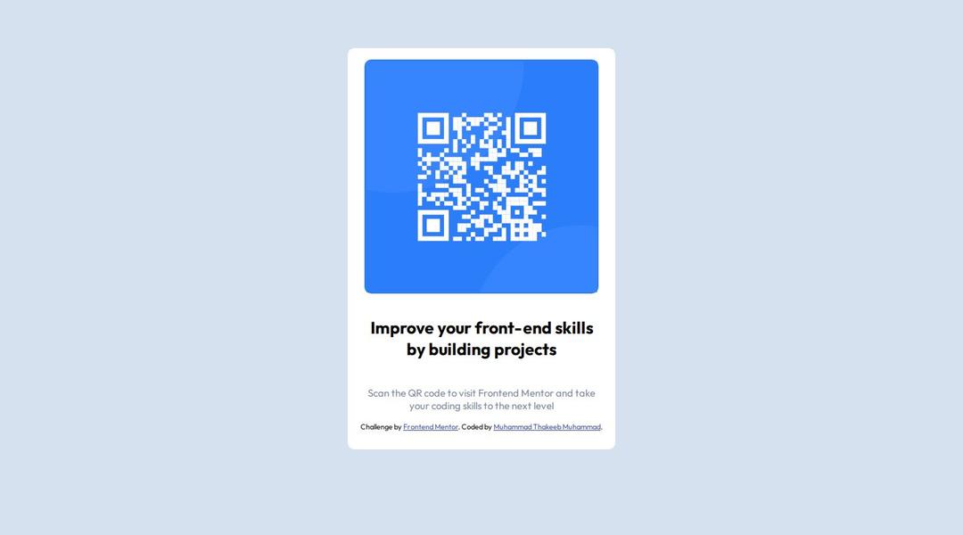 Frontend Mentor | Responsive Qr code design using CSS GRID coding challenge solution