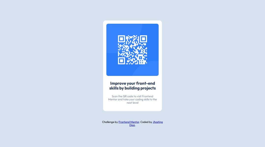Frontend Mentor | Responsive QR desing using Flexbox coding challenge solution