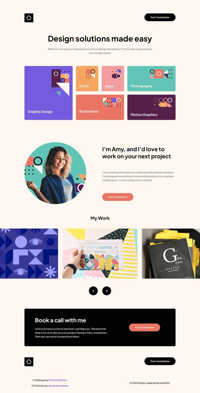 Frontend Mentor Single Page Design Portfolio Using Astro And Tailwind