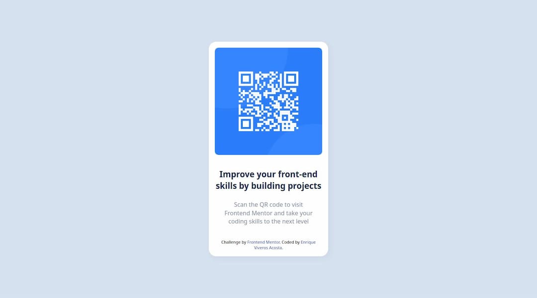 Frontend Mentor | QR starter solution coding challenge solution