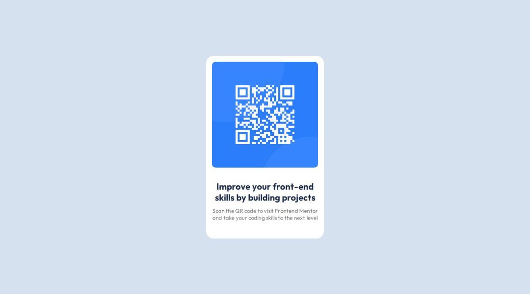 Frontend Mentor | Qr code card using flex coding challenge solution