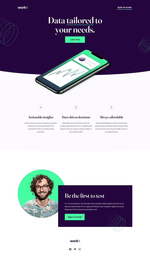 Frontend Mentor | Frontend Mentor | Workit landing page coding challenge solution