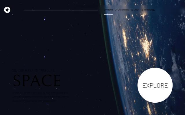 Frontend Mentor | Space tourism layout created using compound design pattern and flexbox coding ...