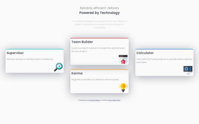 Frontend Mentor 4 Card Feature Coding Challenge Solution