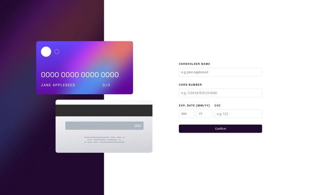 Frontend Mentor | Interactive card details form created with HTML, CSS and JavaScript. coding ...