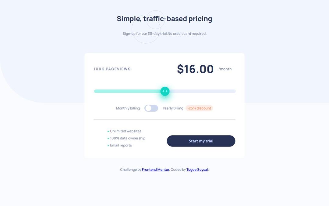 Frontend Mentor | interactive-pricing-component-main coding challenge solution
