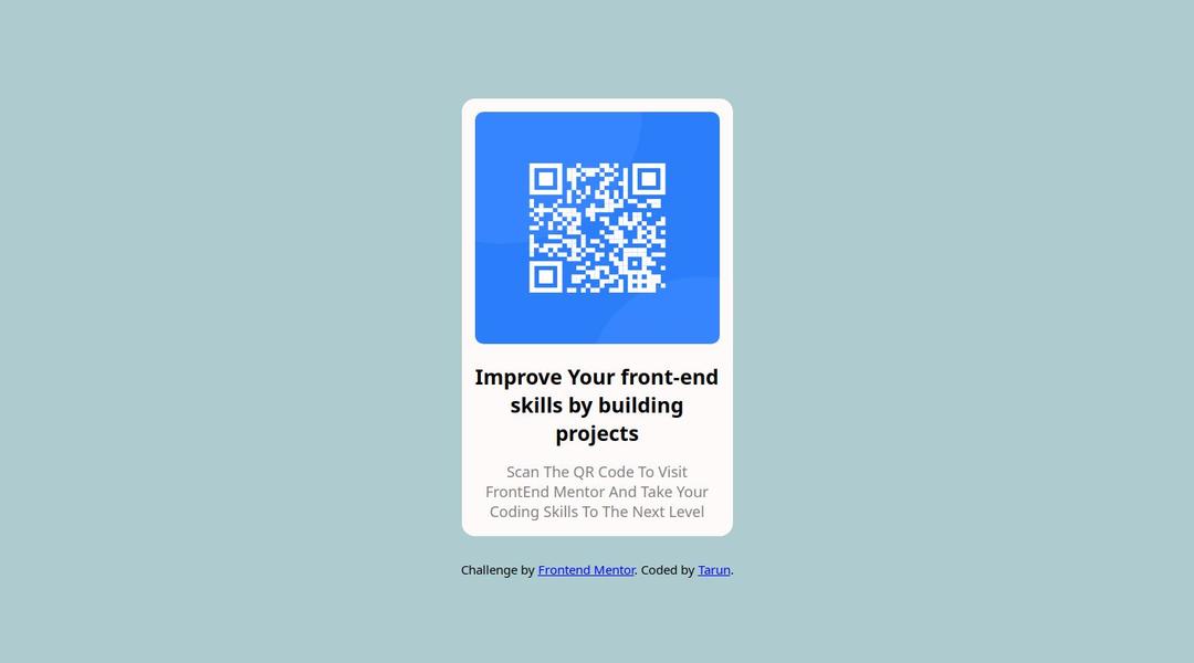 Frontend Mentor | QR-Code-Design Using CSS And HTML coding challenge solution