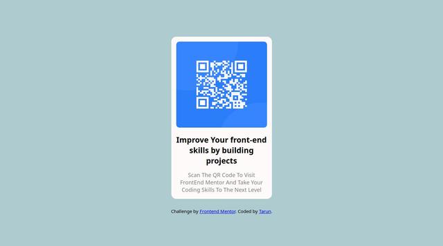 Frontend Mentor | QR-Code-Design Using CSS And HTML coding challenge solution