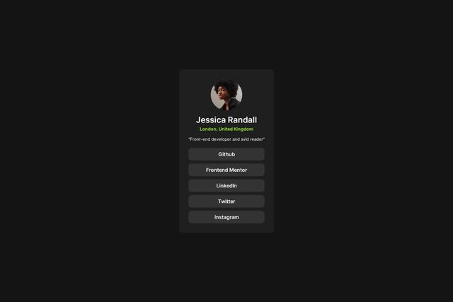 Frontend Mentor Responsive Social Link Profile Using Html And Css Coding Challenge Solution