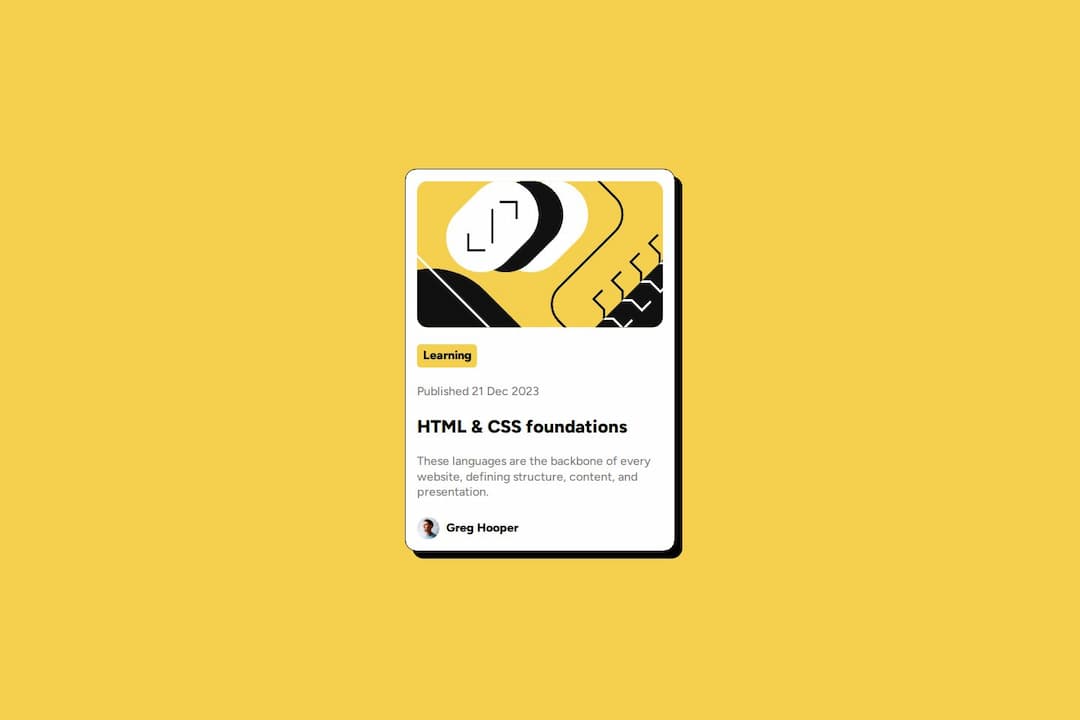 Frontend Mentor | Responsive blog preview card using HTML and CSS coding challenge solution